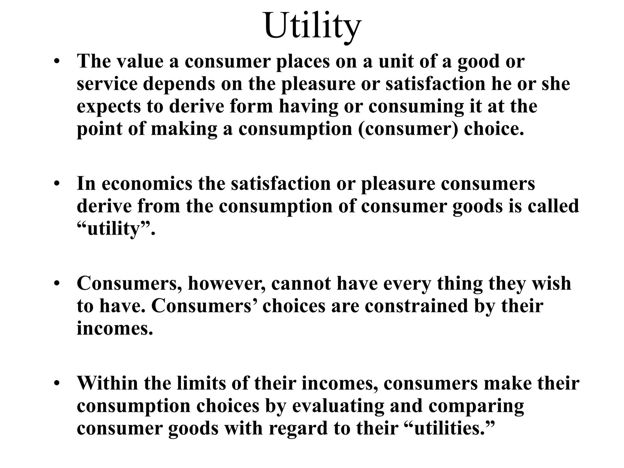 Unit 03. Consumers Equilibrium The theory of Consumers Behavior .ppt