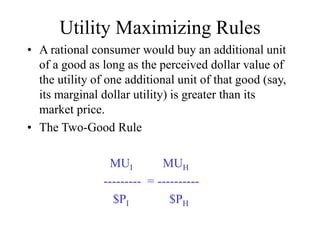 Unit 03. Consumers Equilibrium The theory of Consumers Behavior .ppt