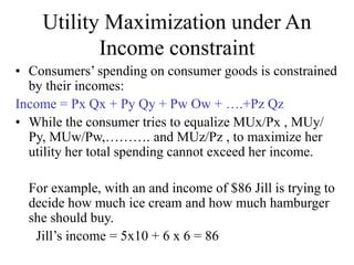Unit 03. Consumers Equilibrium The theory of Consumers Behavior .ppt