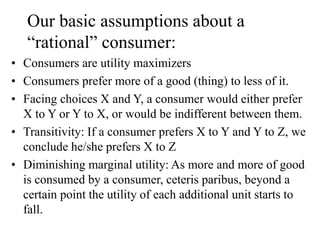 Unit 03. Consumers Equilibrium The theory of Consumers Behavior .ppt