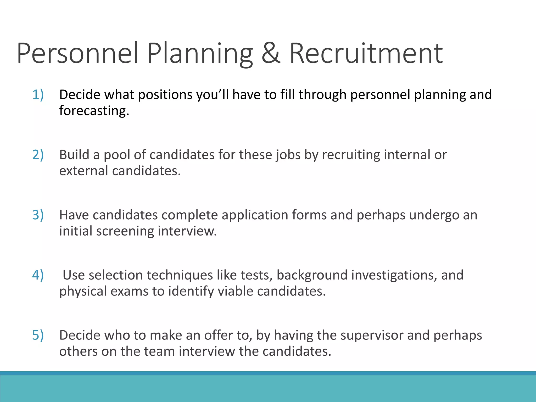 Staffing: Recruitment and Selection | PDF