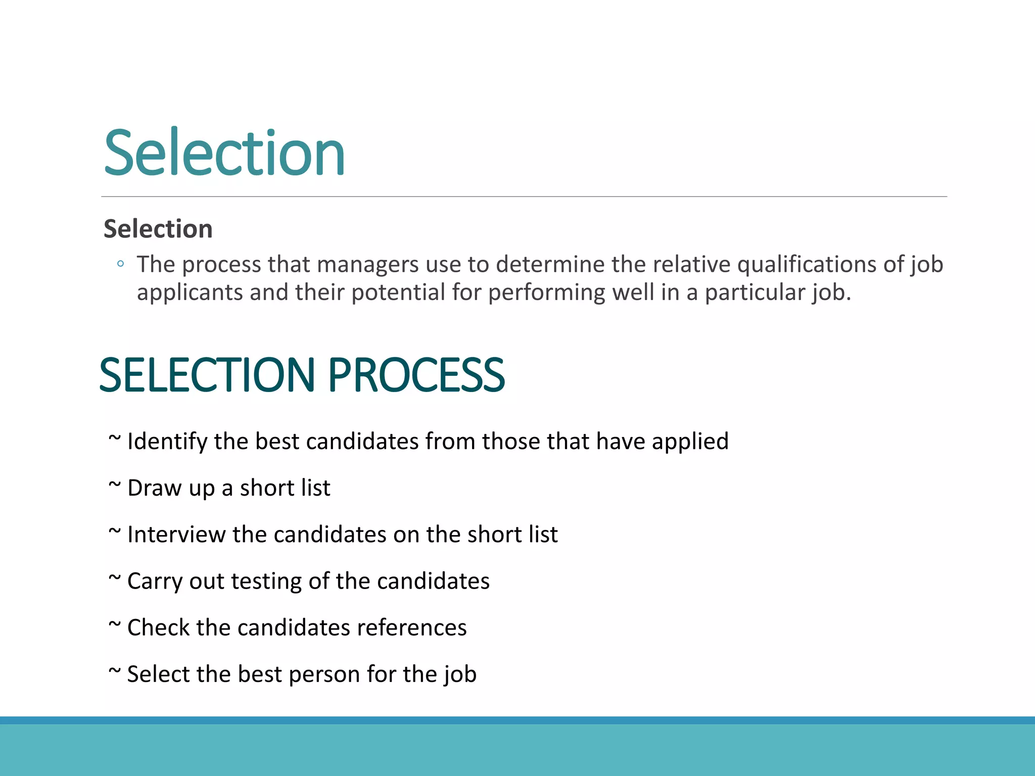 Staffing: Recruitment and Selection | PDF