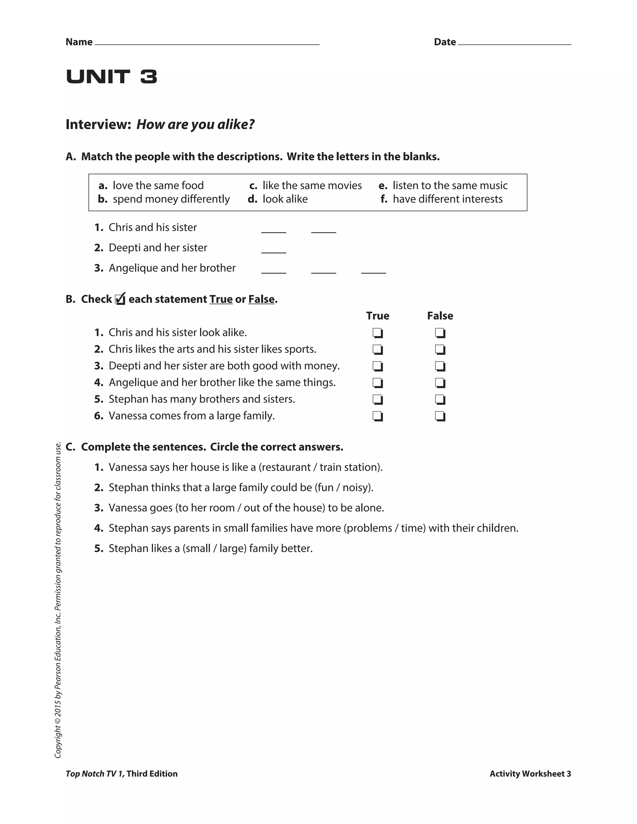 Unit 03 tv_activity_worksheets | PDF