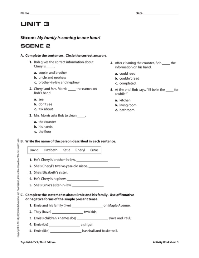 Unit 03 tv_activity_worksheets | PDF