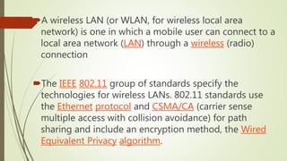 Wireless LANs(IEEE802.11) Architecture | PPTX