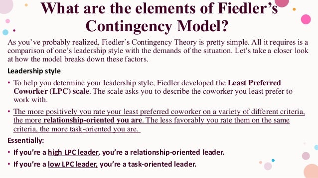 Unit#04-Fiedler’s Contingency Theory.pptx | Resume Writing and Advice ...