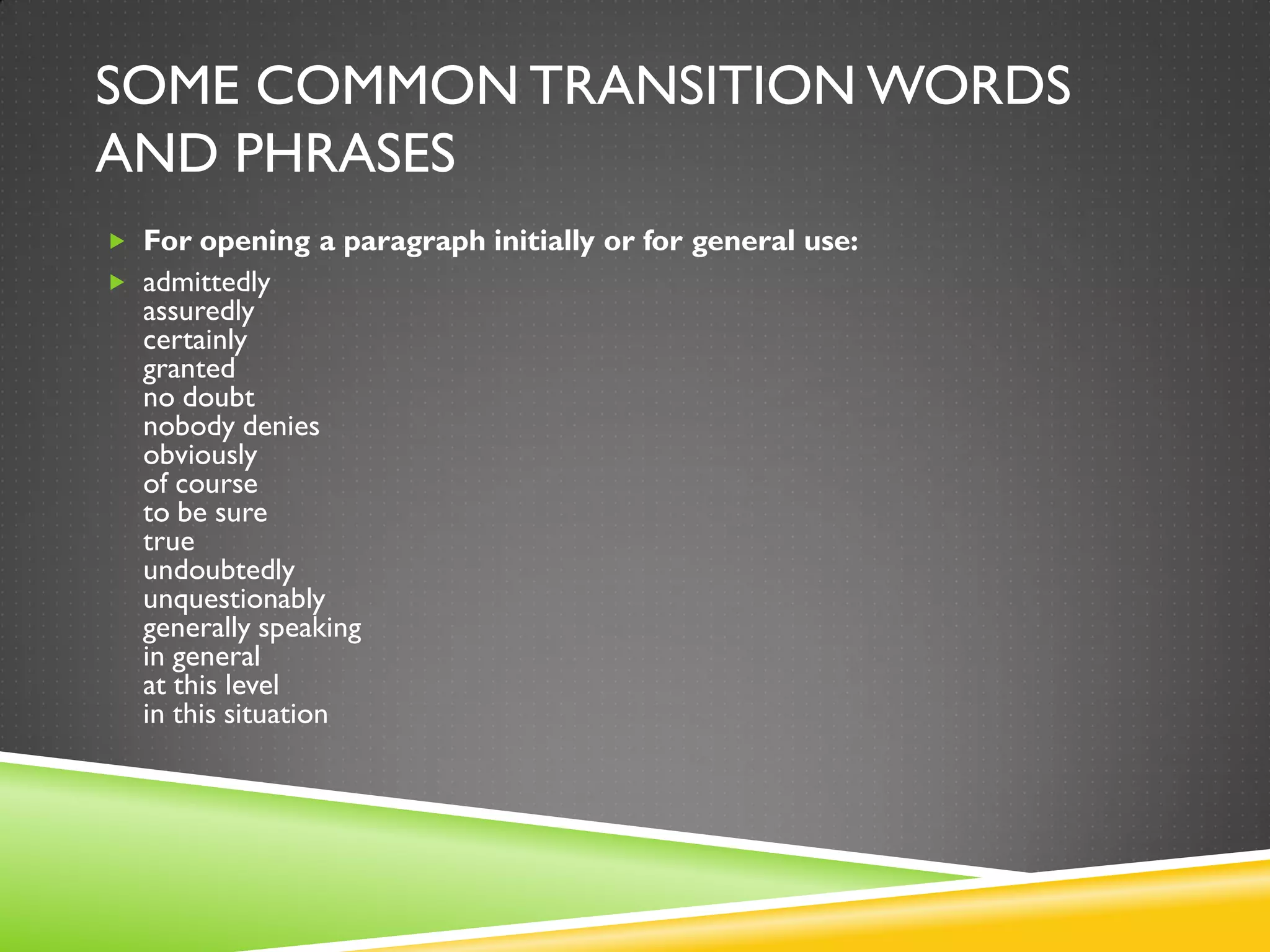 writing more effectively and persuasively with transitional phrases | PDF