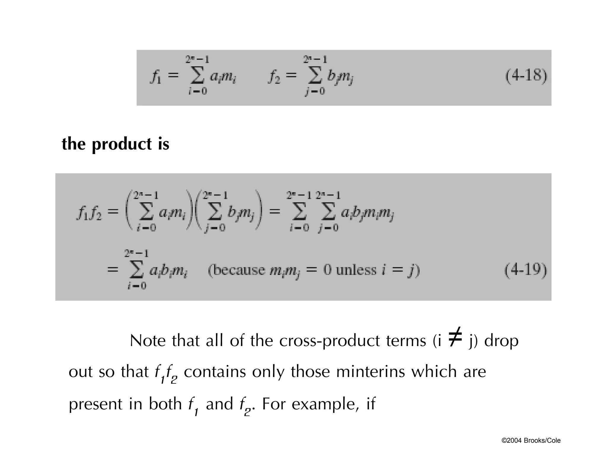 Applications Of Boolean Algebra Minterm And Maxterm Expansions Ppt