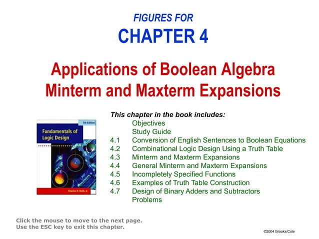 Applications of boolean algebra minterm and maxterm expansions | PPTX