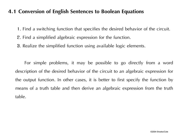 Applications of boolean algebra minterm and maxterm expansions | PPTX