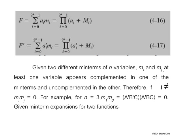 Applications of boolean algebra minterm and maxterm expansions | PPT