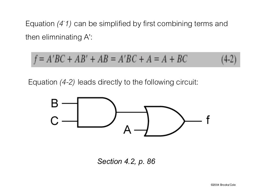 Applications of boolean algebra minterm and maxterm expansions