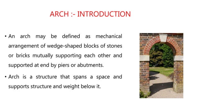 Details of arches | PPTX | Civil Engineering Industry | Industries