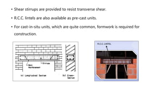 Details of lintels | PPTX