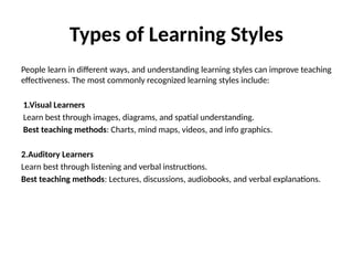 UNIT 04 Principles & styles of teaching & learning.pptx