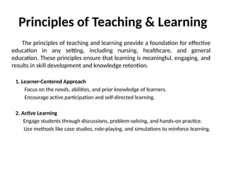 UNIT 04 Principles & styles of teaching & learning.pptx