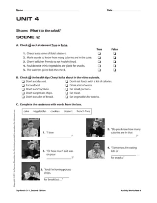 Unit 04 tv_activity_worksheets | PDF