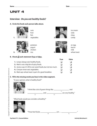 Unit 04 tv_activity_worksheets | PDF