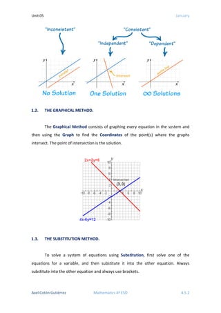 4 ESO Academics - UNIT 05 - SYSTEMS OF EQUATIONS AND INEQUATIONS. | PDF