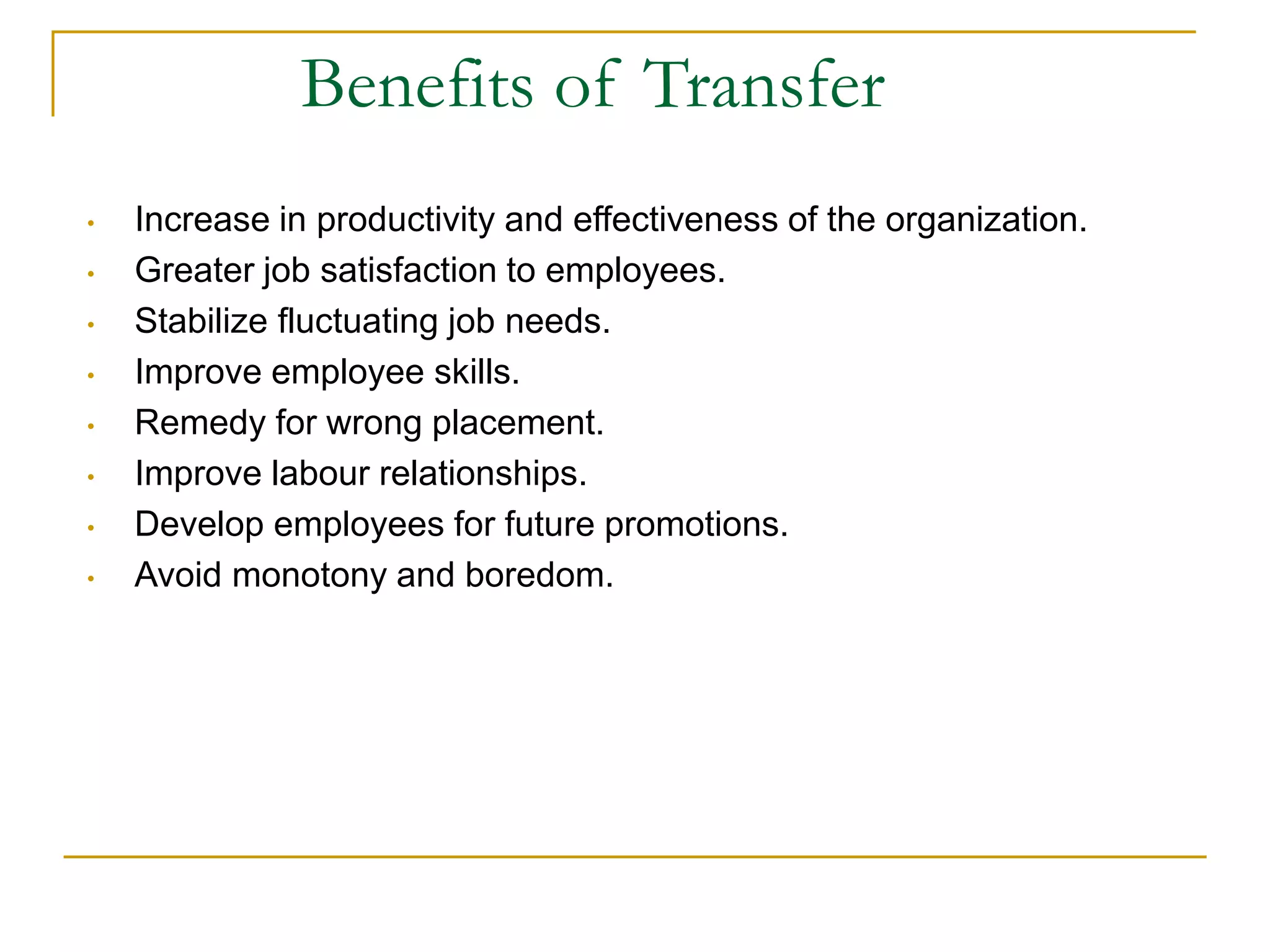 Promotion, Transfer And Seperation | PDF