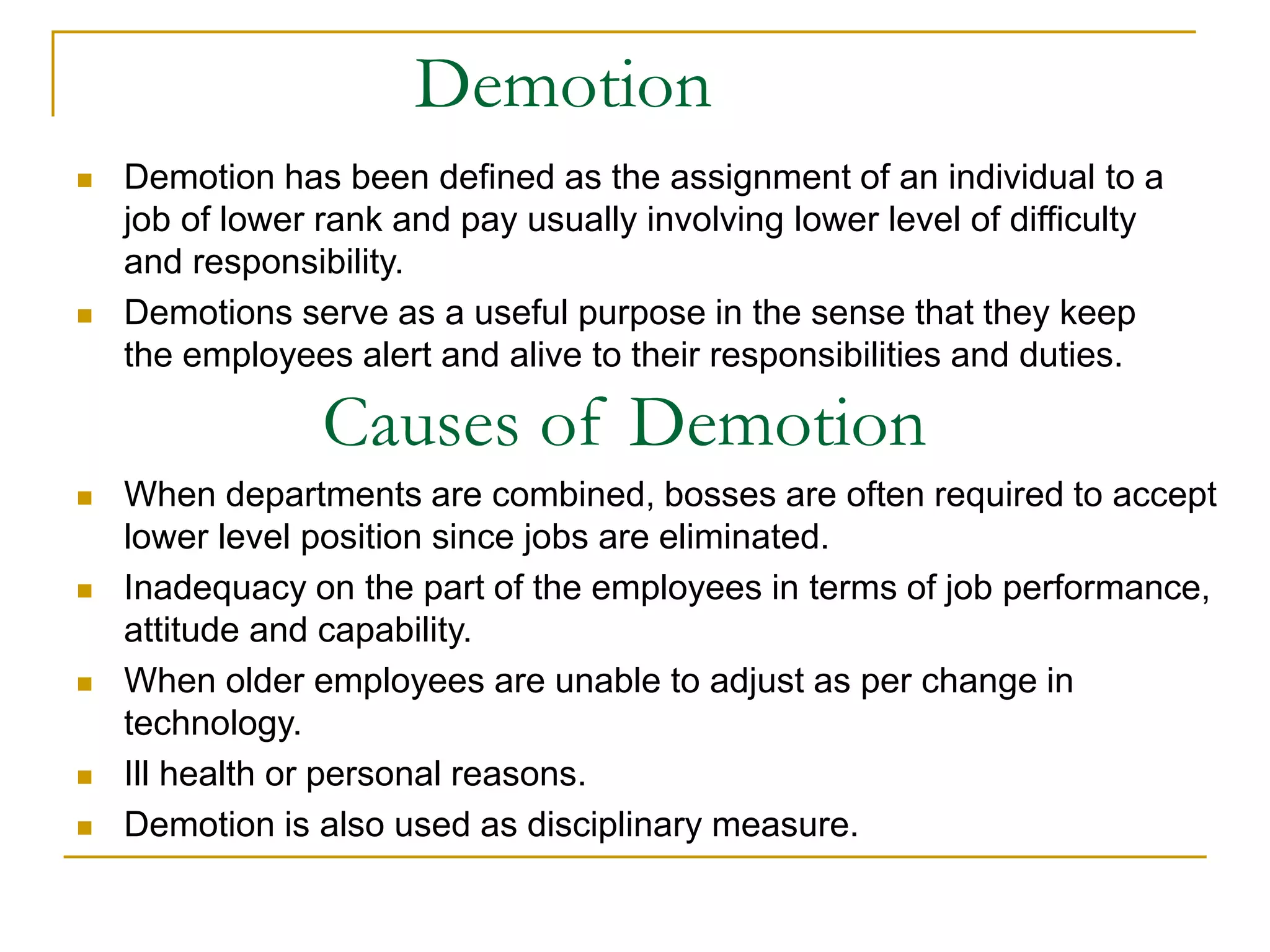 Promotion, Transfer And Seperation | PDF