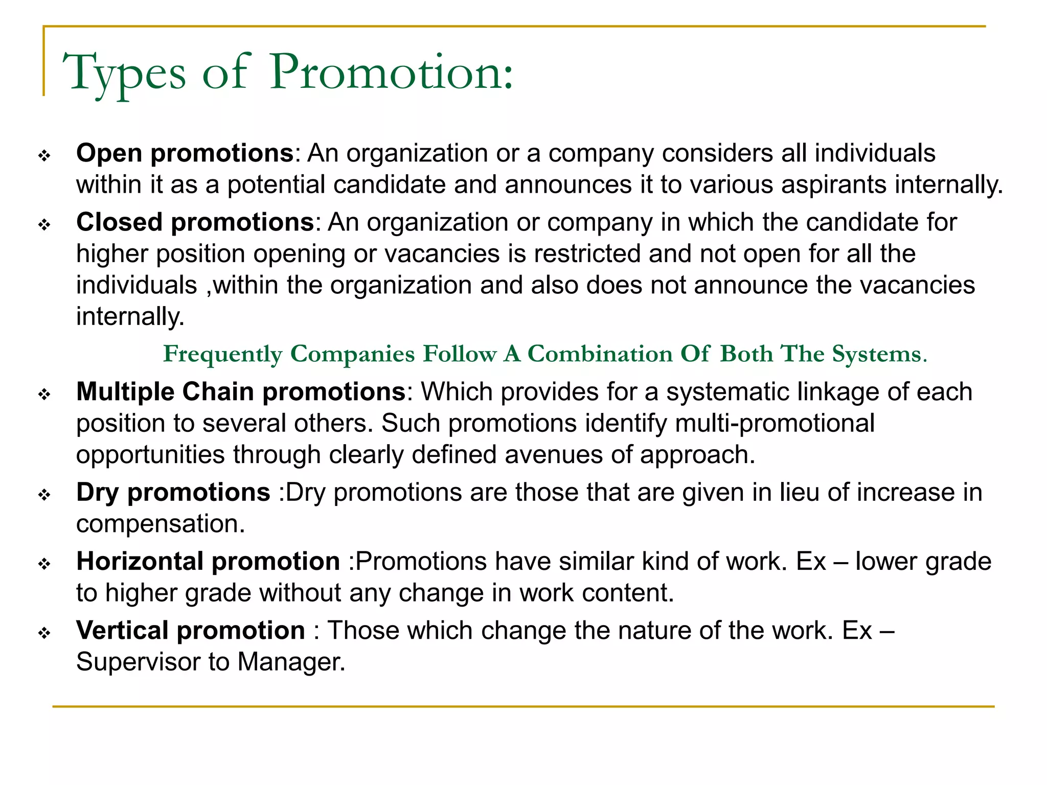 Promotion, Transfer And Seperation | PDF