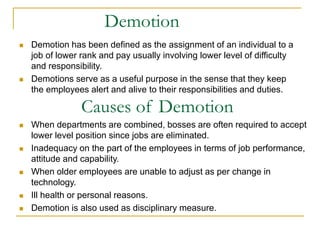 Promotion, Transfer And Seperation | PDF