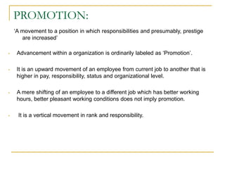 Promotion, Transfer And Seperation | PDF