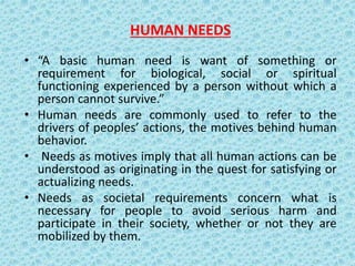 Unit 05 human needs_educational psychology course code 0840_aiou | PPT