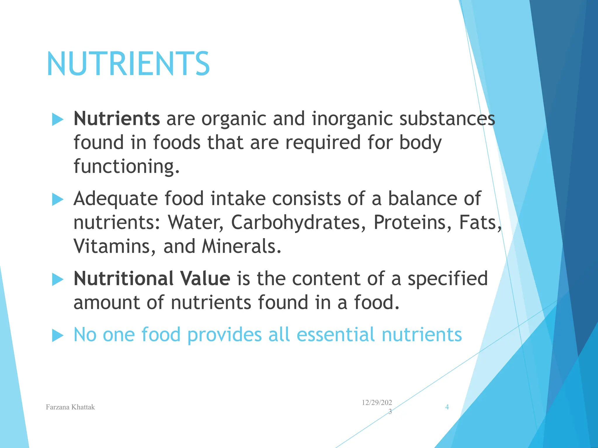 Unit 05 NUTRITION & DIETRY By Maam Farzana.ppt