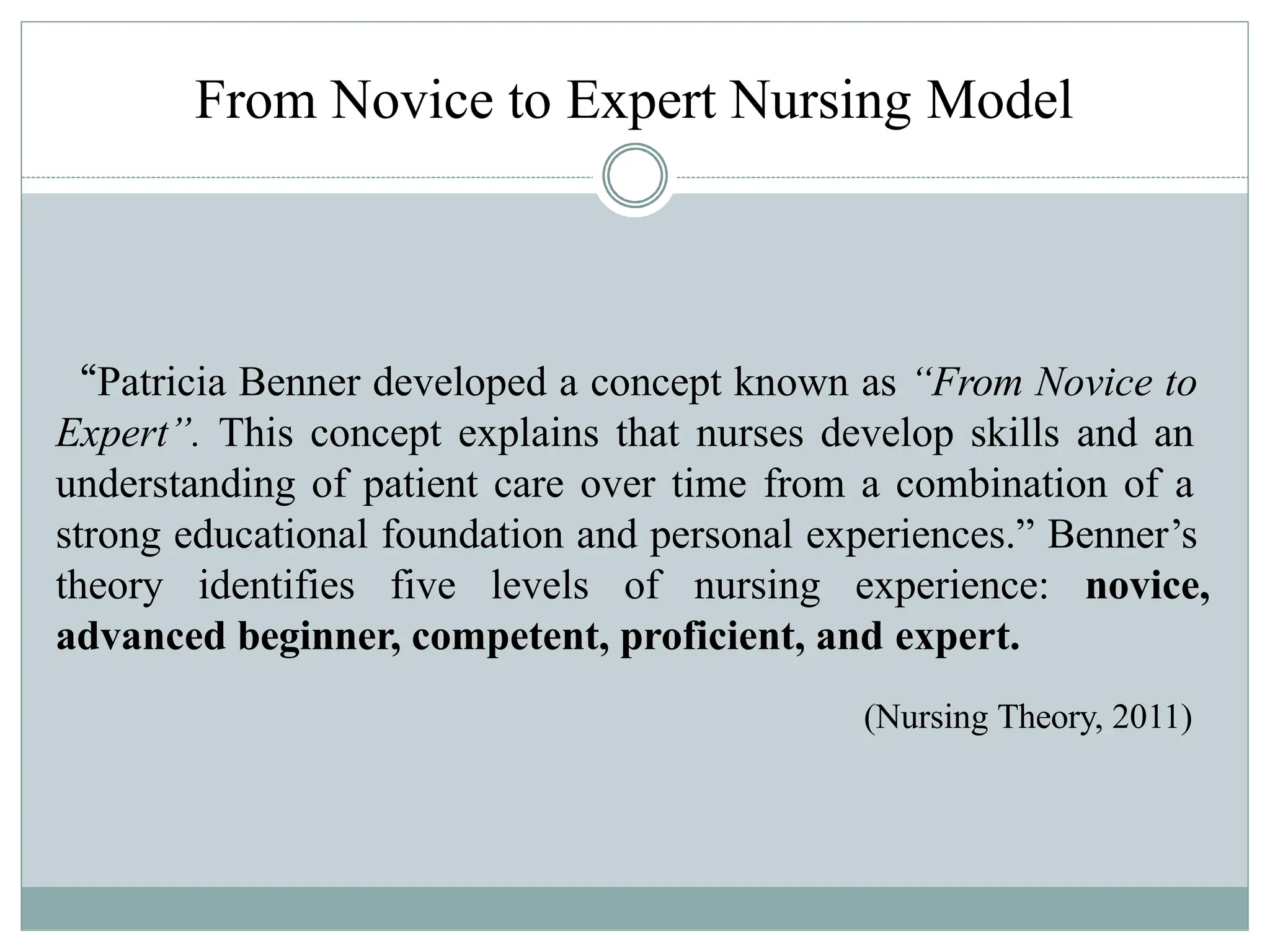 Unit 05 Patricia benner MYK-1.pptxhhhhhhh | PPTX