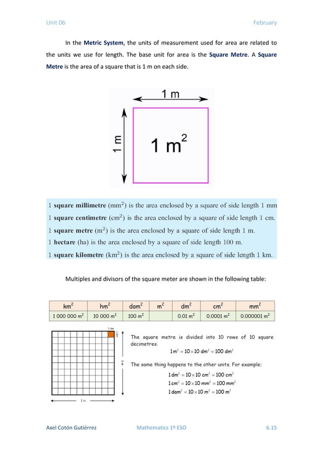 1 ESO - UNIT 06 - THE METRIC SYSTEM AND THE IMPERIAL UNITS | PDF