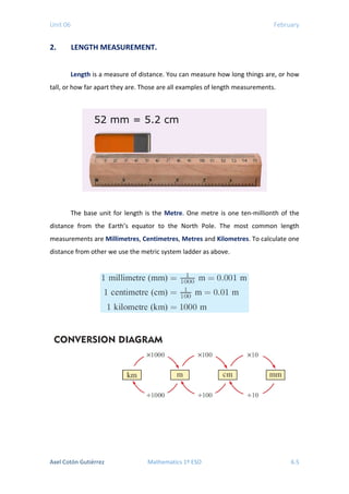 1 ESO - UNIT 06 - THE METRIC SYSTEM AND THE IMPERIAL UNITS | PDF