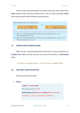 1 ESO - UNIT 06 - THE METRIC SYSTEM AND THE IMPERIAL UNITS | PDF