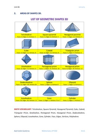 4 ESO Academics - UNIT 06 - AREAS AND VOLUMES. SIMILARITY. | PDF