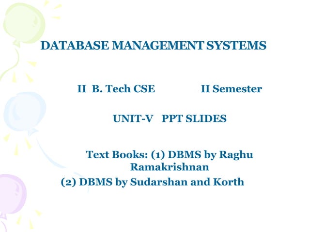 unit06-dbms-new.ppt | Databases | Computer Software and Applications