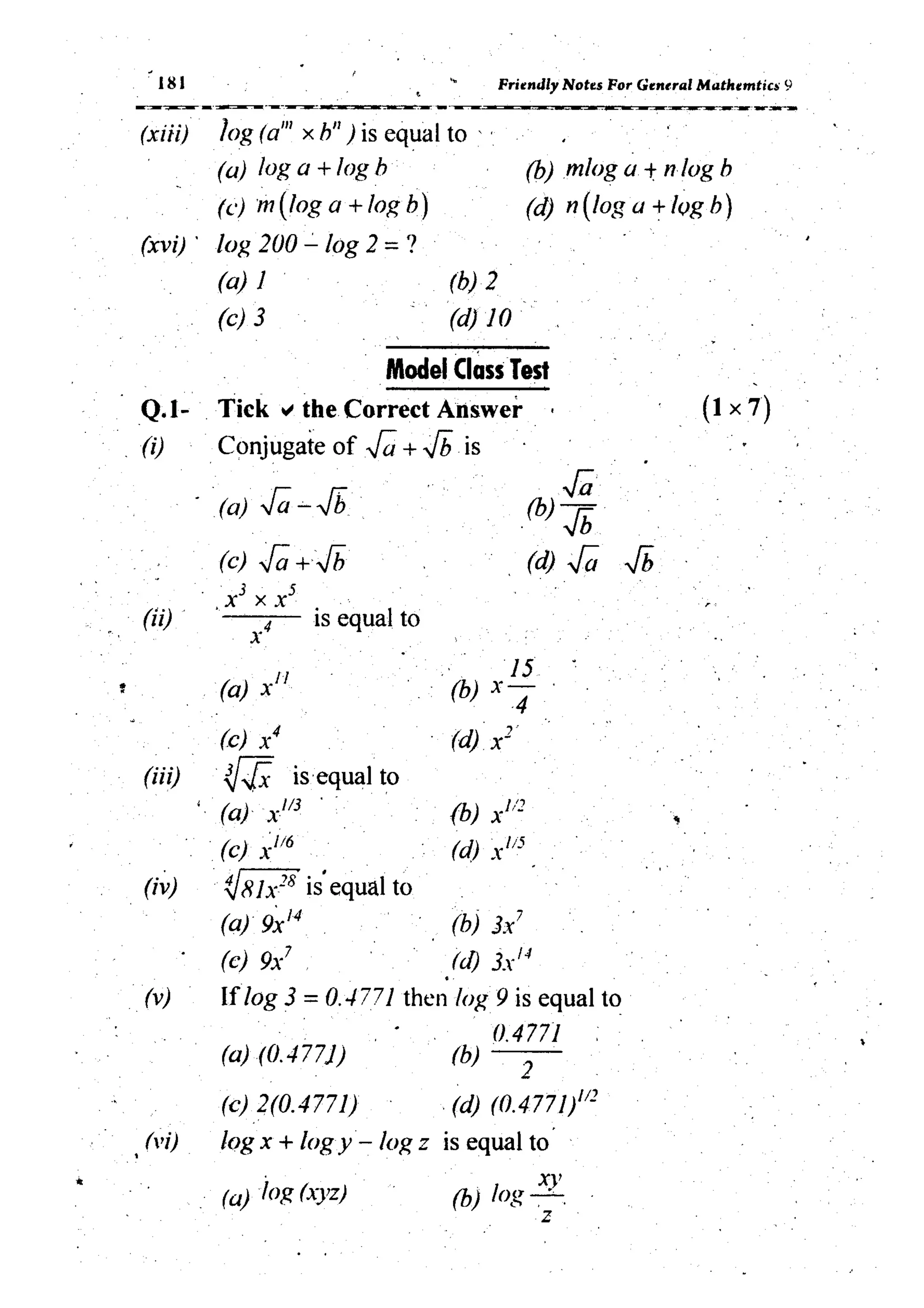 Unit06 exponents-and-logarithms | PDF