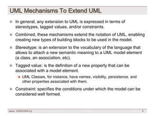 [DSBW Spring 2009] Unit 06: Conallen's Web Application Extension for UML (WAE2) | PPTX