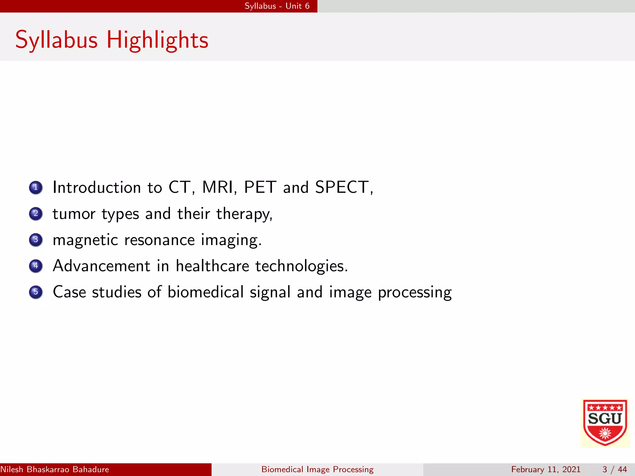 Introduction to Medical Image Processing | PDF