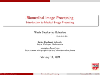 Introduction to Medical Image Processing | PDF