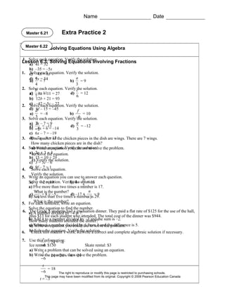 Linear Equations and Graphing - Extra Practice | PDF