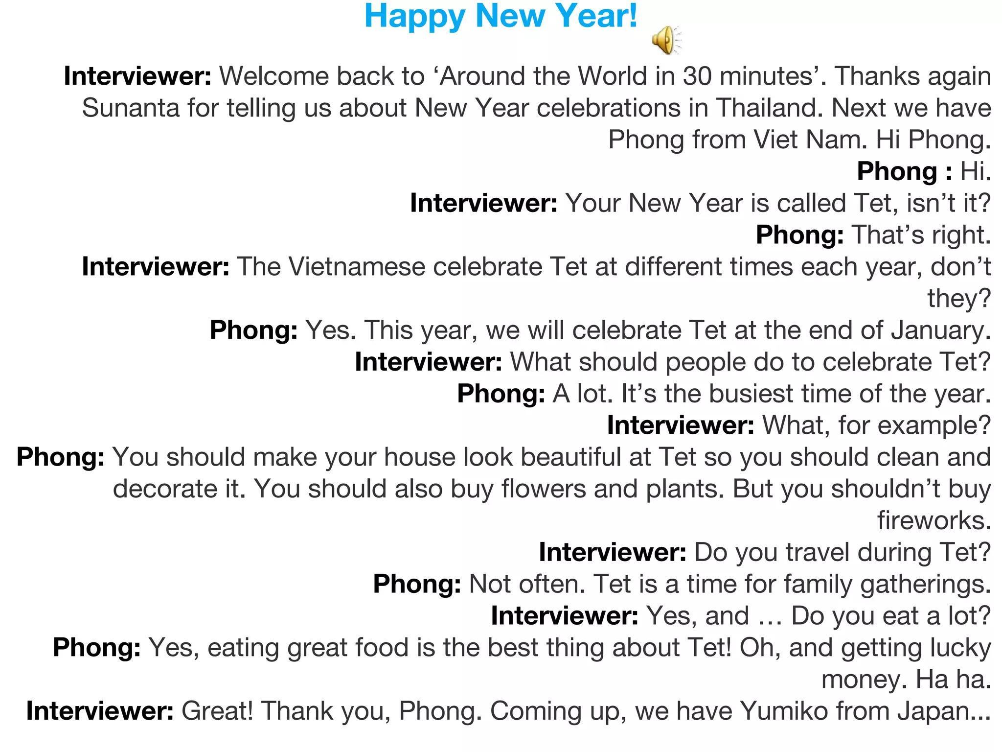 Unit 06 our tet holiday lesson 1 getting started | PPT