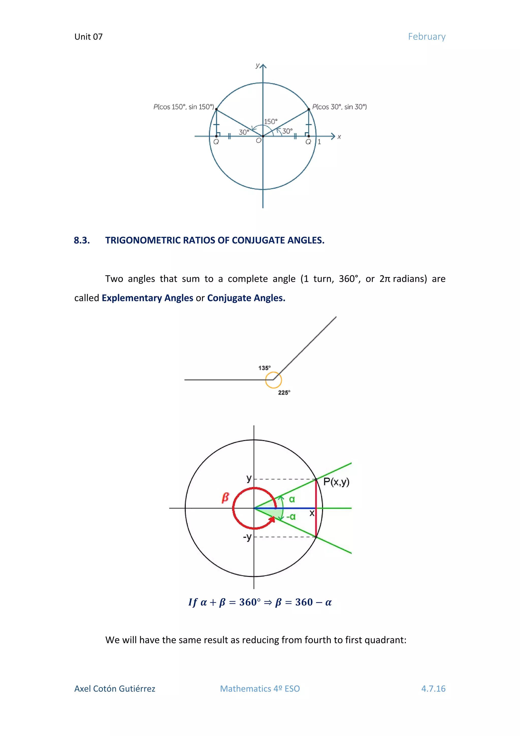 4 ESO Academics - UNIT 07 - TRIGONOMETRY. | PDF