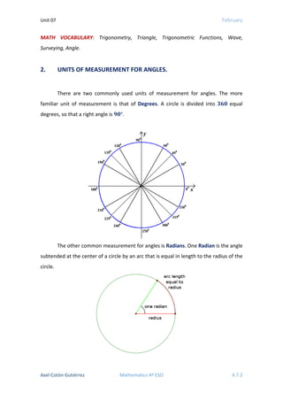4 ESO Academics - UNIT 07 - TRIGONOMETRY. | PDF