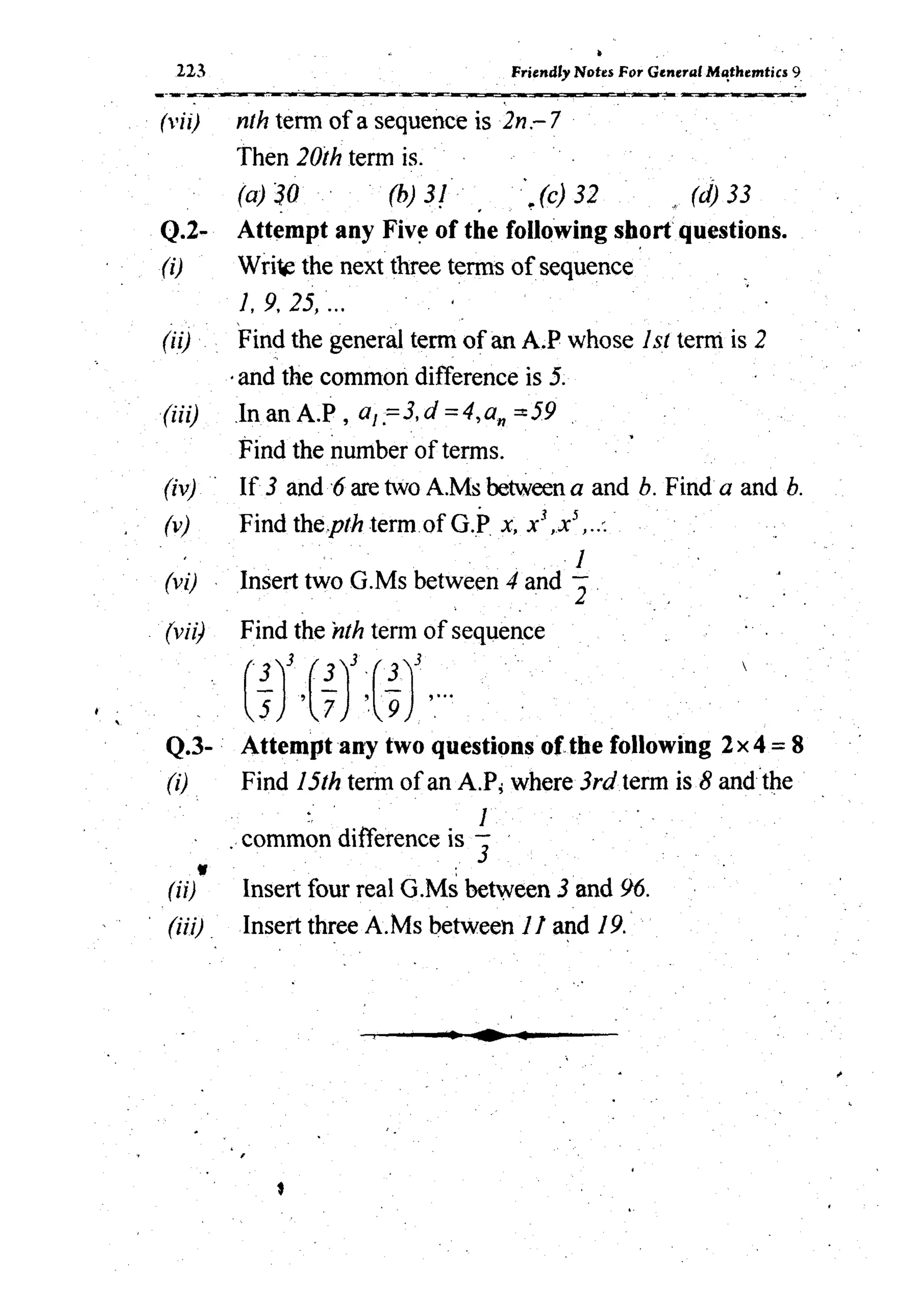 Unit07 arithmatic-and-geometric-sequence | PDF