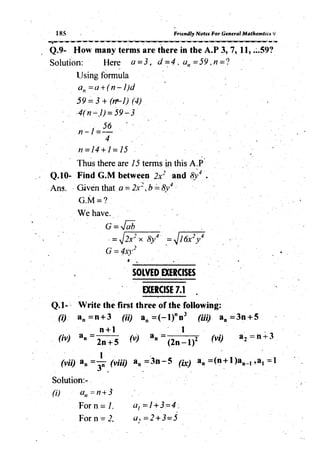 Unit07 arithmatic-and-geometric-sequence | PDF