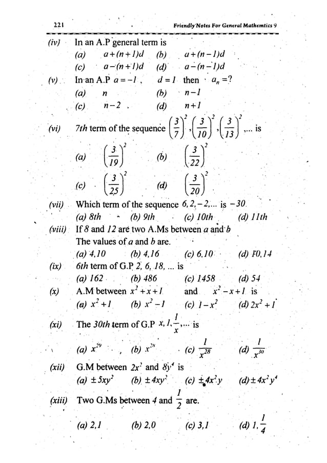 Unit07 arithmatic-and-geometric-sequence | PDF