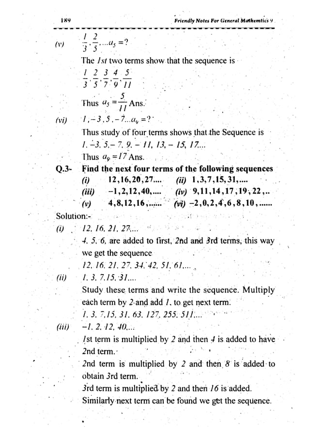Unit07 arithmatic-and-geometric-sequence | PDF
