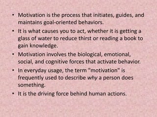 Unit 07 motivation in educational psychology | PPTX