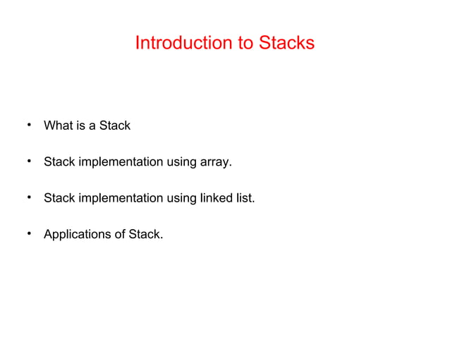 stack presentation | PPT | Programming Languages | Computing